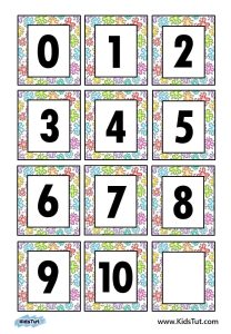 Free Colorful 1-10 Number Charts for Kids - KidsTut