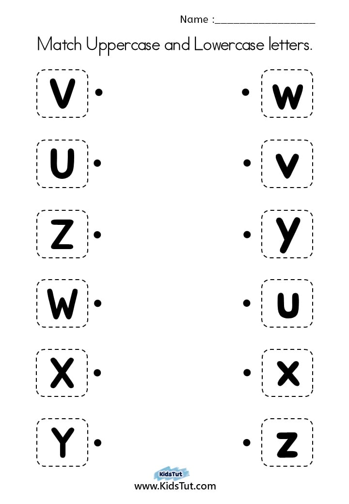 Match the Uppercase and Lowercase letters - KidsTut