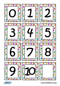 Free Colorful 1-10 Number Charts for Kids - KidsTut