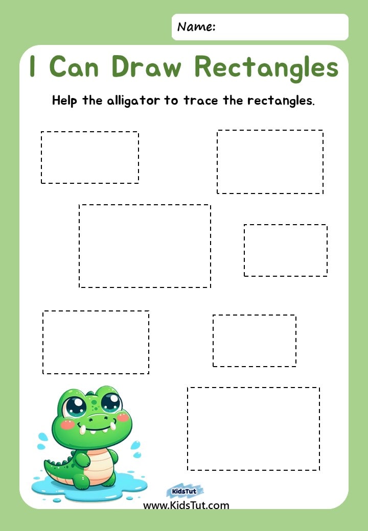 Shape Tracing workbook for kids: I can draw Shapes - KidsTut