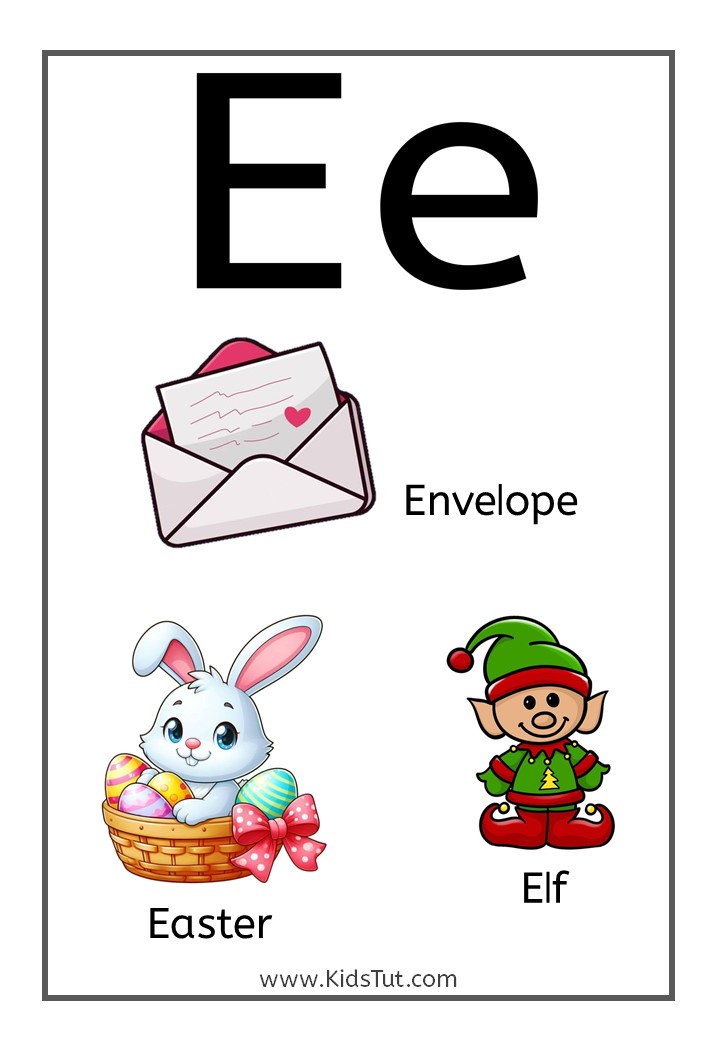 Words that Start with the letter “E” for kids - KidsTut