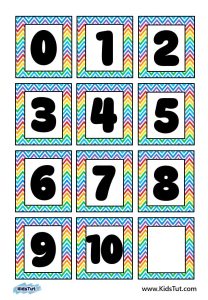 Free Colorful 1-10 Number Charts for Kids - KidsTut