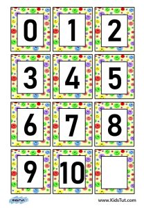 Free Colorful 1-10 Number Charts for Kids - KidsTut