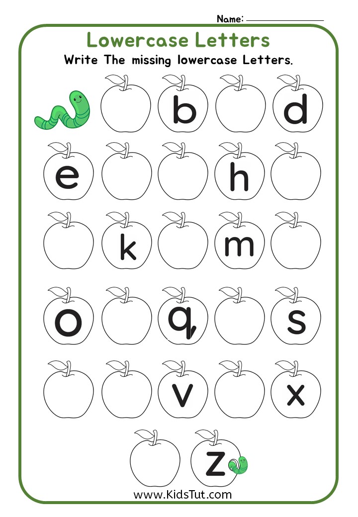 Free Missing Letters in Alphabet for Kids - KidsTut