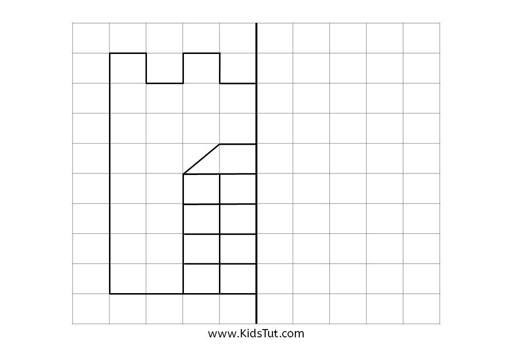 Simple Symmetry Drawing Worksheets for kids - KidsTut