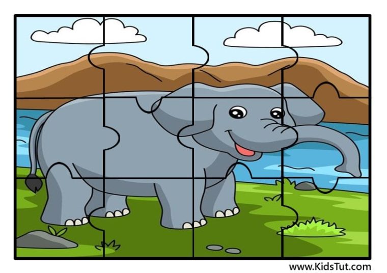 Free Printable Picture Puzzle Cards Set for Kids - KidsTut