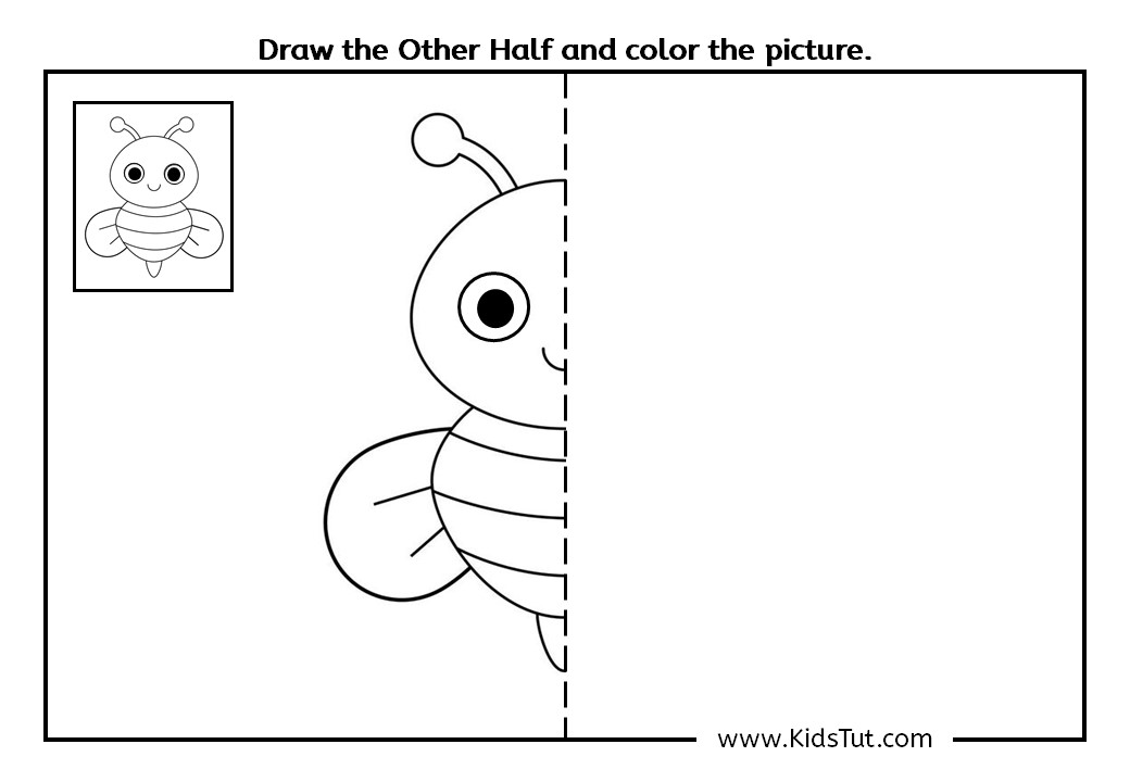 Free Symmetry drawing worksheets for kids - KidsTut