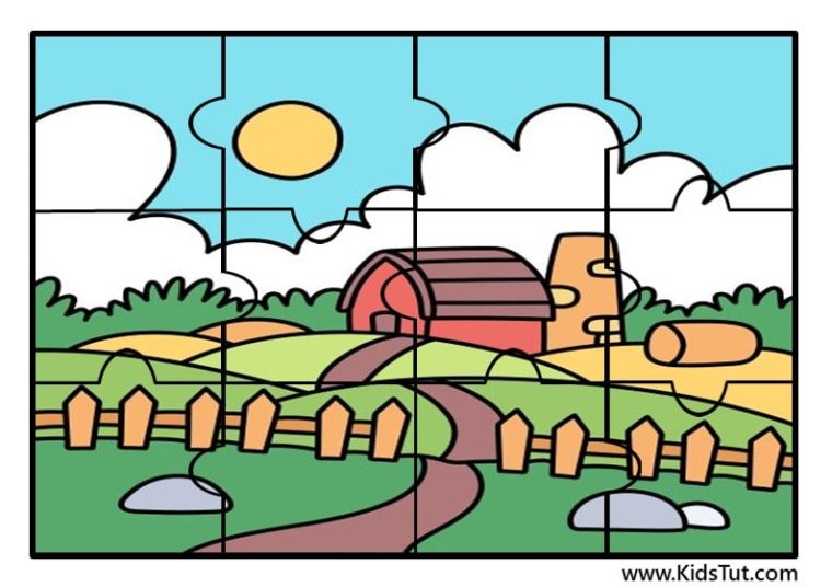 Free Printable Picture Puzzle Cards Set for Kids - KidsTut