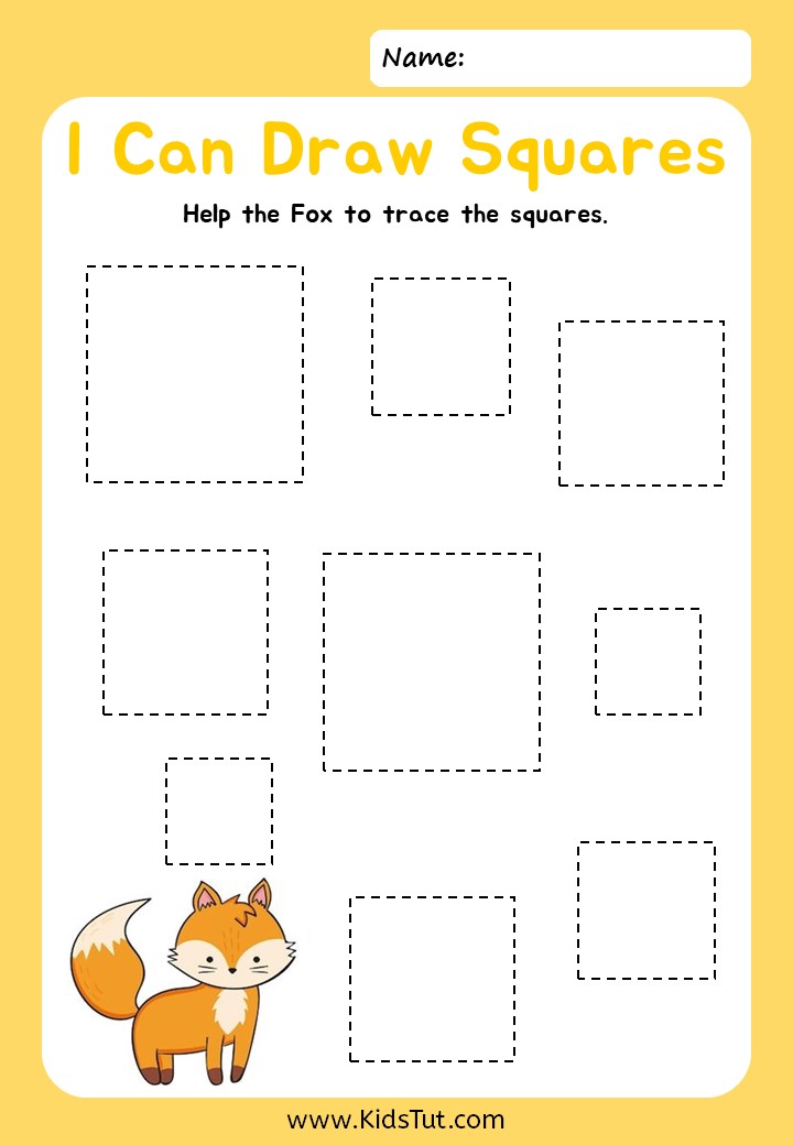 Shape Tracing workbook for kids: I can draw Shapes - KidsTut