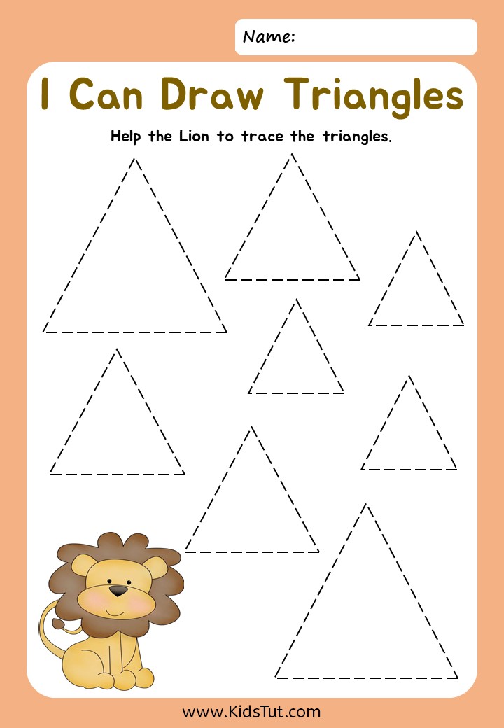 Shape Tracing workbook for kids: I can draw Shapes - KidsTut
