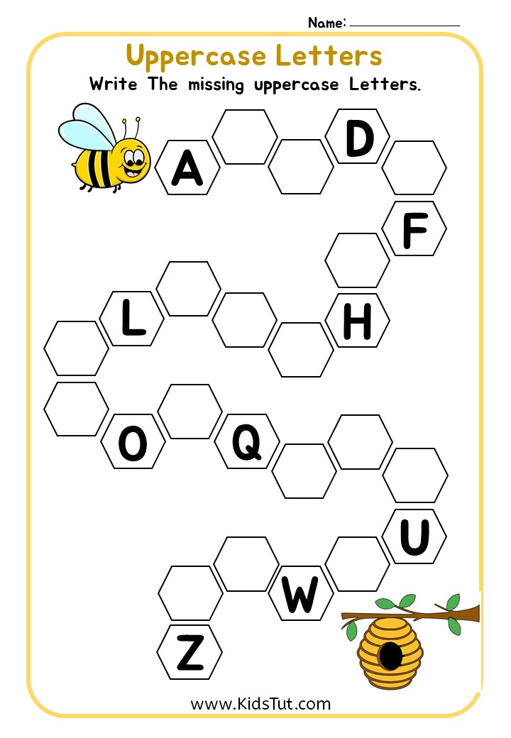 Free Missing Letters in Alphabet for Kids - KidsTut