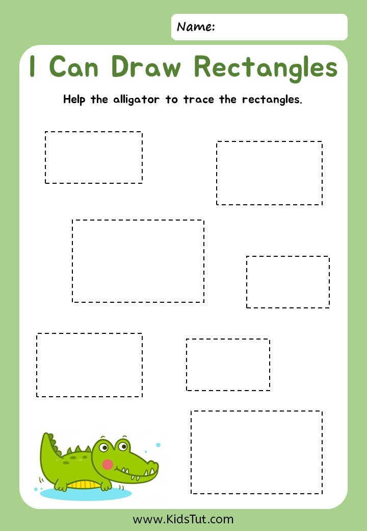 Shape Tracing workbook for kids: I can draw Shapes - KidsTut