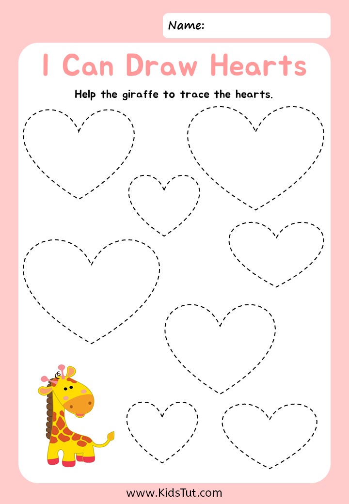 Shape Tracing workbook for kids: I can draw Shapes - KidsTut