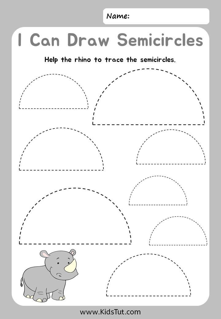 Shape Tracing workbook for kids: I can draw Shapes - KidsTut