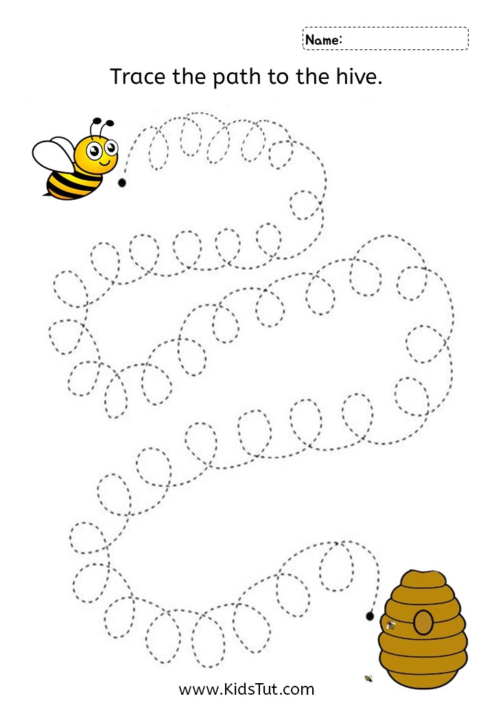 Trace the Path: Tracing Worksheets for Kids - KidsTut