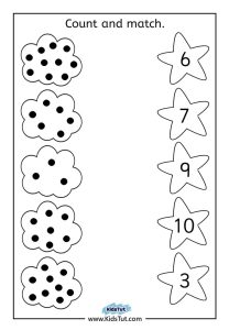 Free Printable Count and Match Worksheets for kids - KidsTut