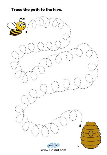 Trace the Path: Tracing Worksheets for Kids - KidsTut