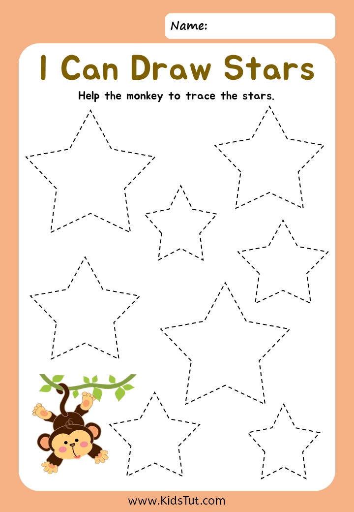 Shape Tracing workbook for kids: I can draw Shapes - KidsTut