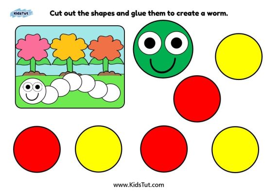 Easy & Fun Cut and Glue Shape Crafts for Kids - KidsTut