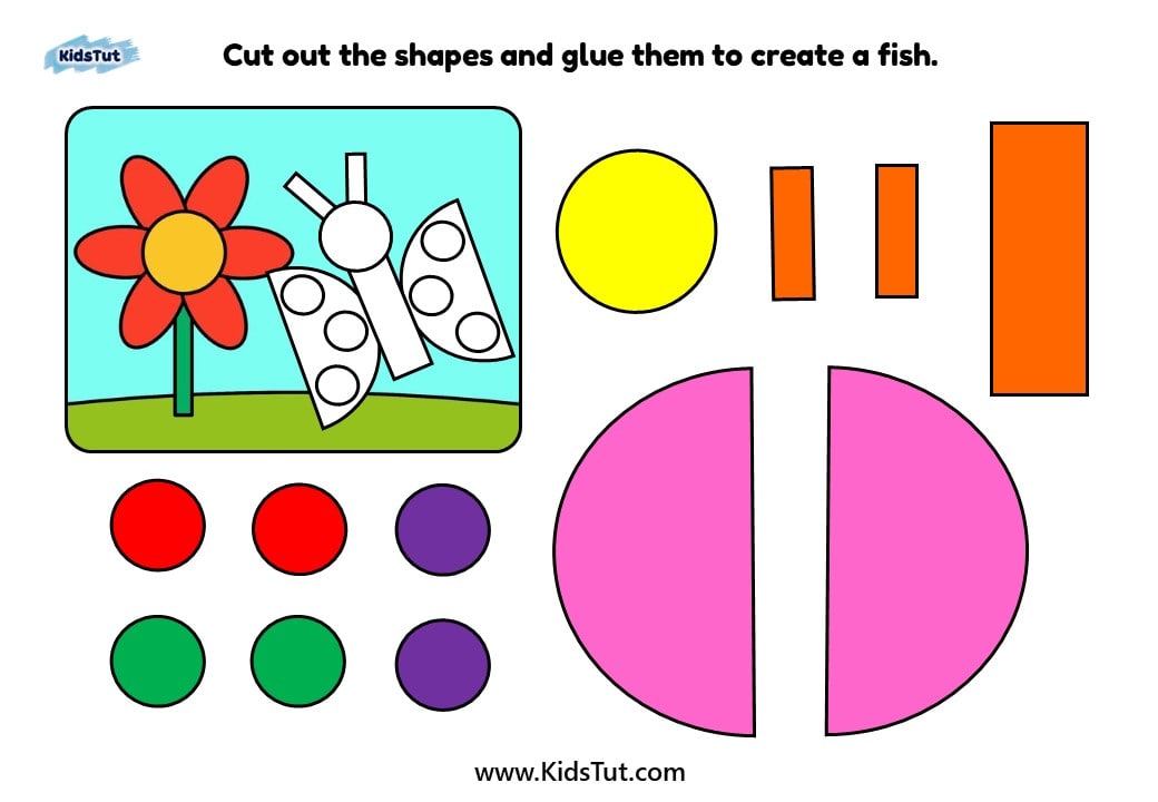 Easy & Fun Cut and Glue Shape Crafts for Kids - KidsTut