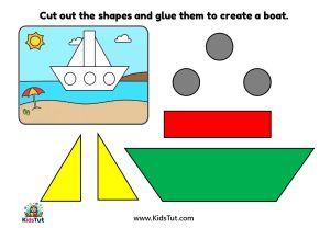 Cut and Glue Shape Crafts for Kids - KidsTut