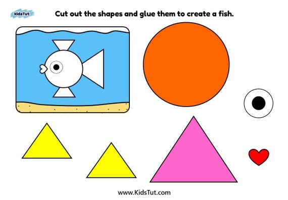 Easy & Fun Cut and Glue Shape Crafts for Kids - KidsTut