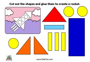 Cut and Glue Shape Crafts for Kids - KidsTut