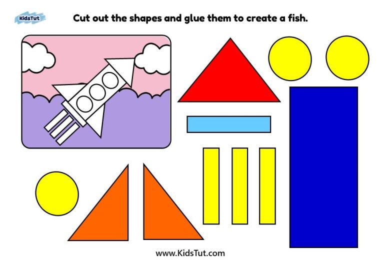 Easy & Fun Cut and Glue Shape Crafts for Kids - KidsTut