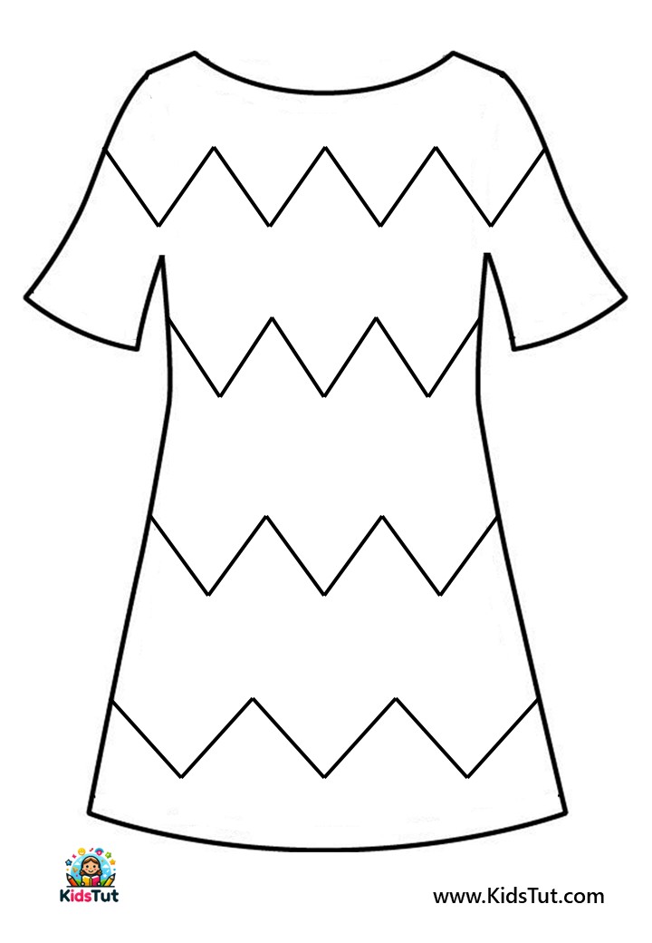Decorate the dress with fun shapes! - KidsTut