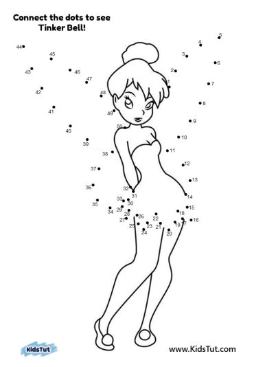 Easy Connect the Dots to See the Disney Princess - KidsTut