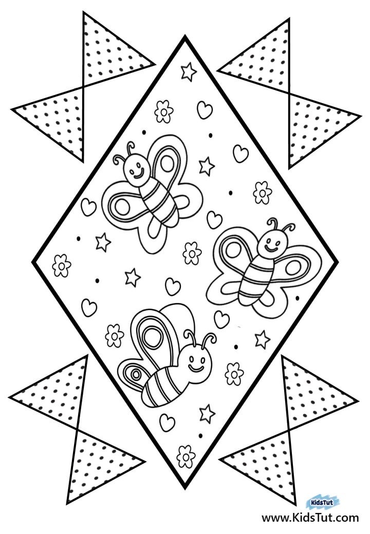 Fun and Easy Kite Crafts templates for kids - KidsTut