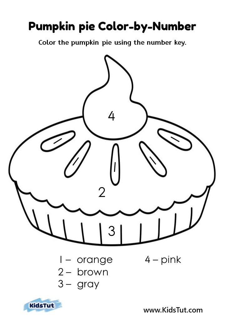 Easy Thanksgiving Color by Number for kids - KidsTut