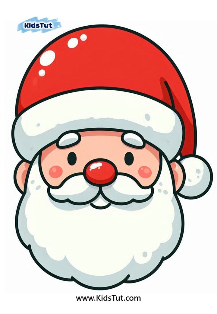 Easy Holiday Crafts for Kids: Santa Face Templates - KidsTut