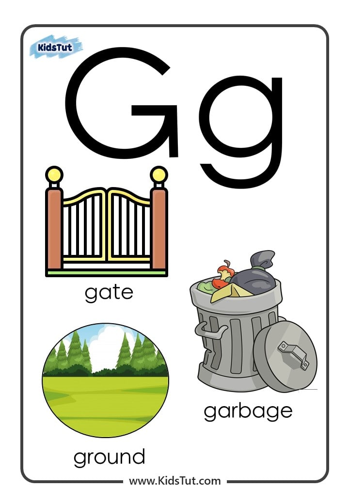 Easy ‘G’ Words with Simple Examples for Kids - KidsTut