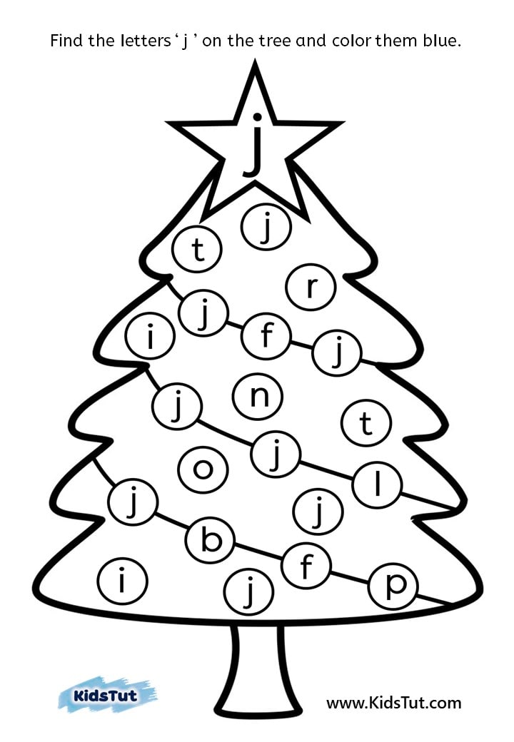 Easy Find the letter holiday worksheets for Kids! - KidsTut