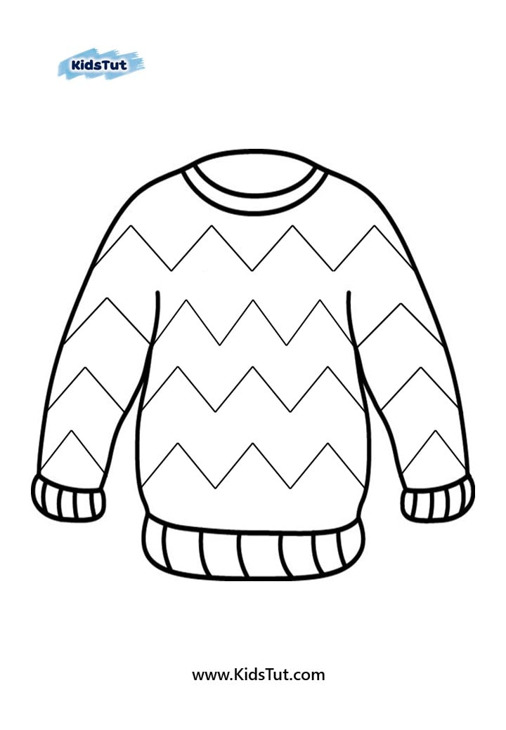 Fun and Easy Winter coloring page for kids - KidsTut