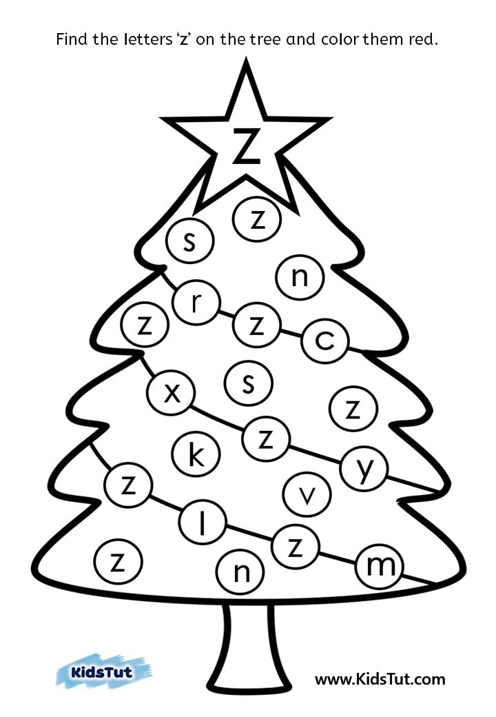 Easy Find the letter holiday worksheets for Kids! - KidsTut