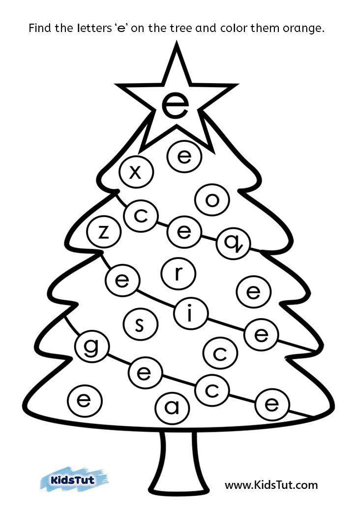 Easy Find the letter holiday worksheets for Kids! - KidsTut