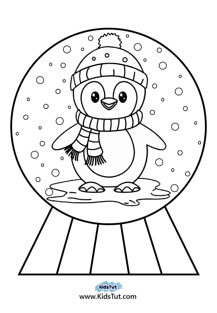 Free Printable Snow Globe coloring pages for kids - KidsTut