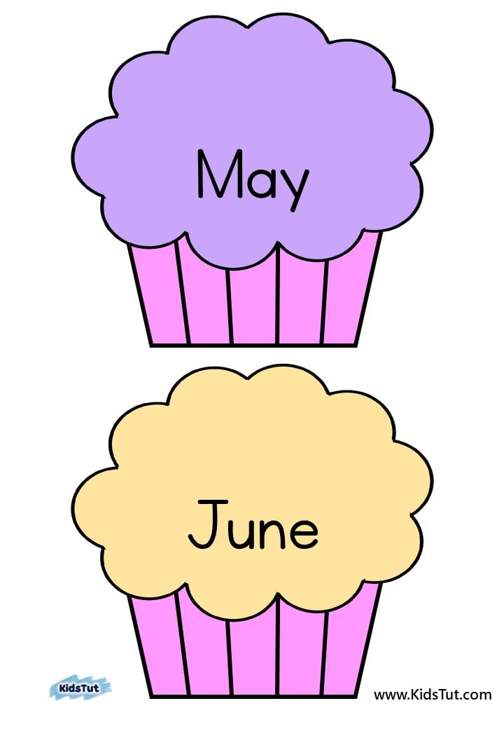 Easy Classroom Birthday Chart: Cupcake Theme - KidsTut
