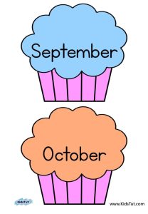 Easy Classroom Birthday Chart: Cupcake Theme - KidsTut