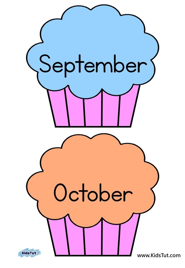 Easy Classroom Birthday Chart: Cupcake Theme - KidsTut