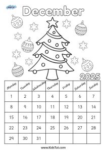 Free Color and Create Your 2025 Calendar for kids - KidsTut