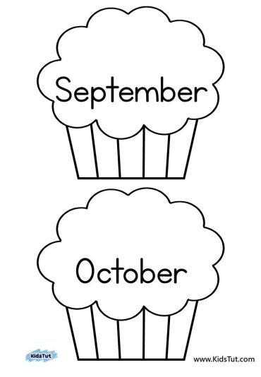 Easy Classroom Birthday Chart: Cupcake Theme - KidsTut