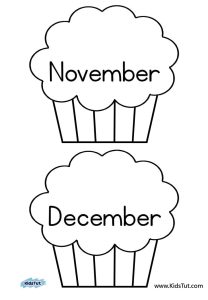 Easy Classroom Birthday Chart: Cupcake Theme - KidsTut