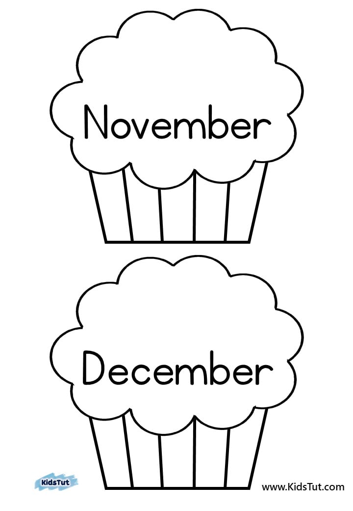 Easy Classroom Birthday Chart: Cupcake Theme - KidsTut