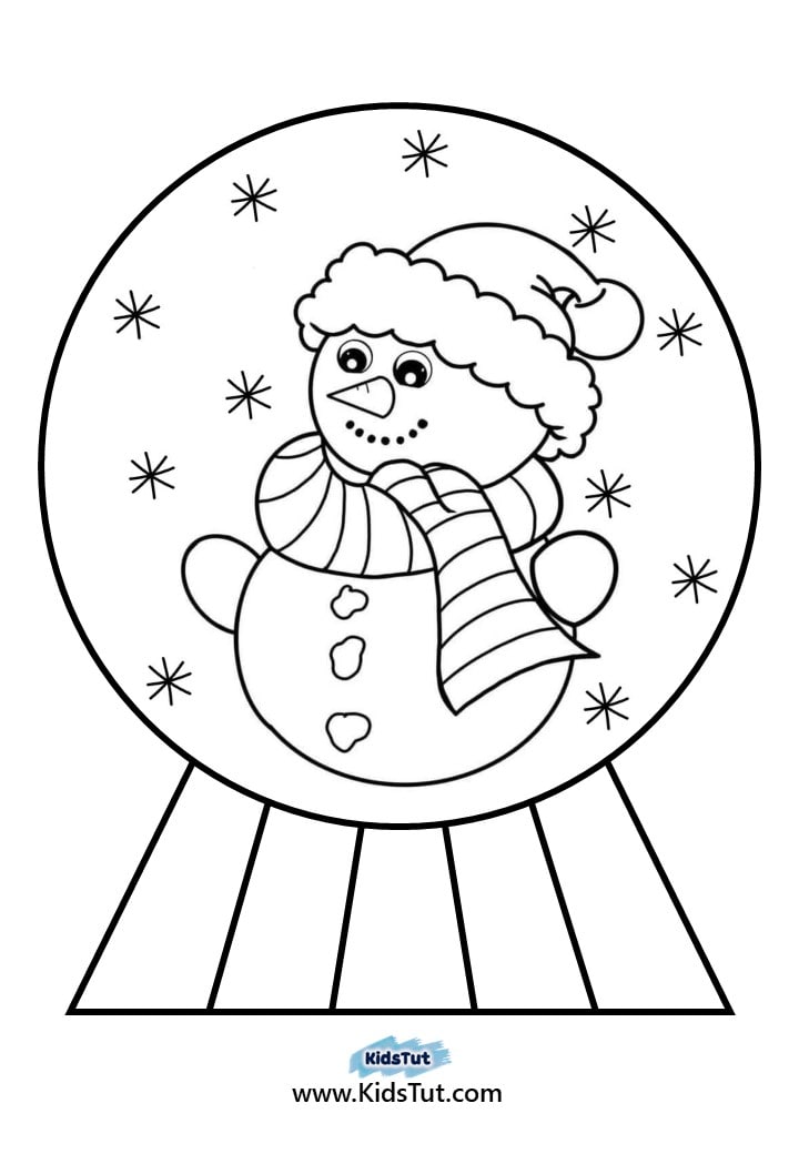 Free Printable Snow Globe coloring pages for kids - KidsTut