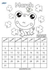Free Color and Create Your 2025 Calendar for kids - KidsTut