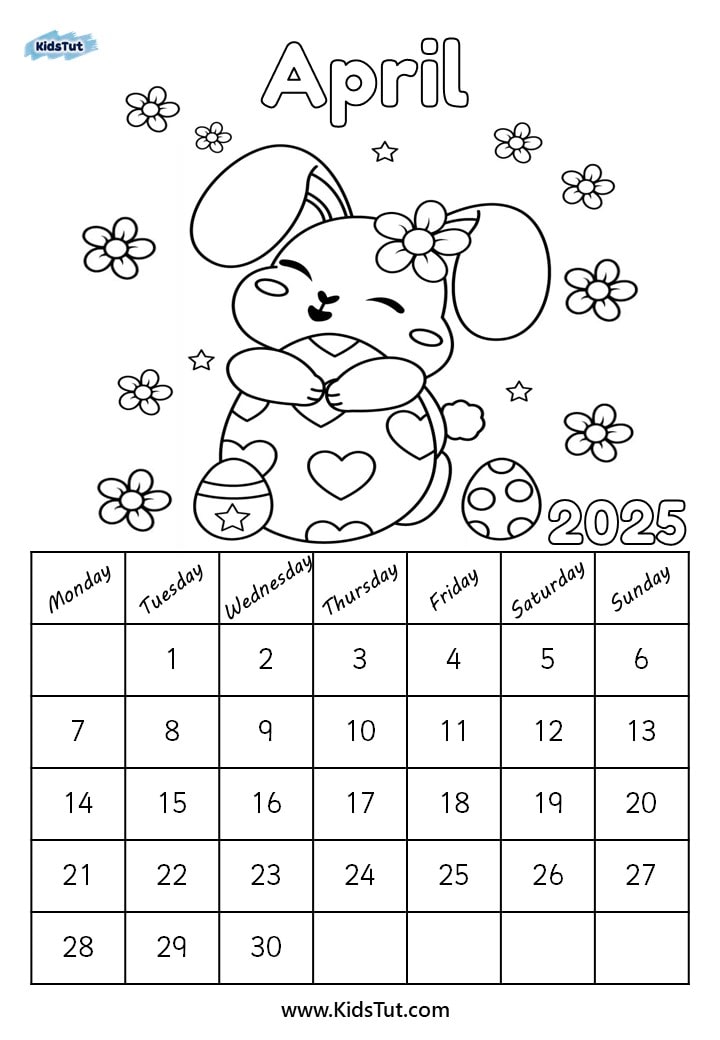 Free Color and Create Your 2025 Calendar for kids - KidsTut