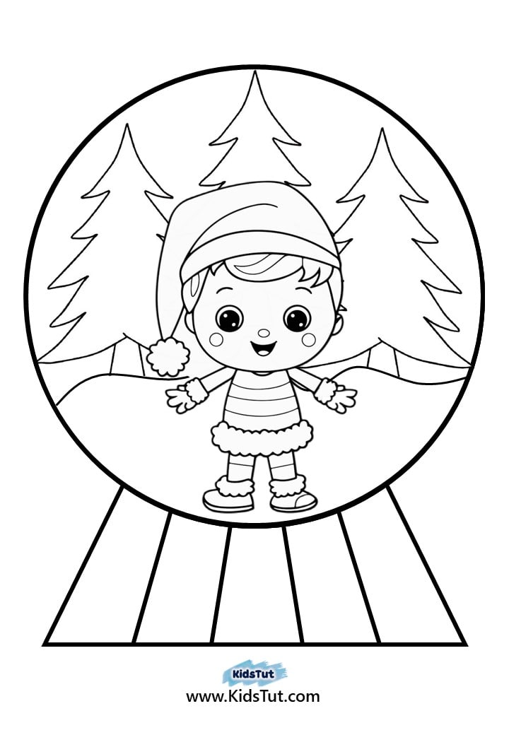 Free Printable Snow Globe coloring pages for kids - KidsTut